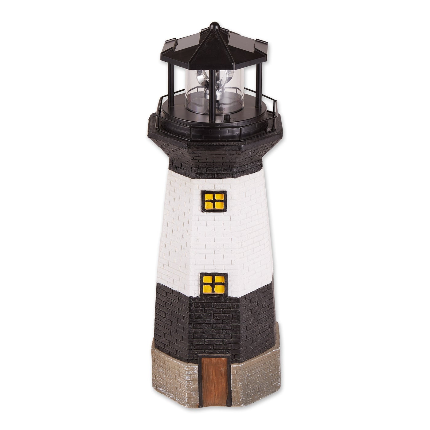 Accent Plus Solar Lighthouse Garden Decor with Rotating Light - Walmart.com