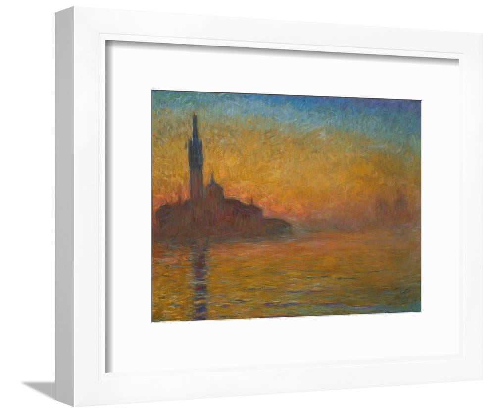 Venice by Twilight, 1908, Scenic Framed Art Print Wall Art by Claude ...