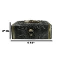 Gothic Skull Face With Scrollwork Book Shaped Decorative Trinket Box ...
