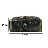 Gothic Skull Face With Scrollwork Book Shaped Decorative Trinket Box ...