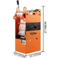 VEVOR Manual Tea Cup Sealer Machine Manual Cup Sealer Orange 300-500 ...