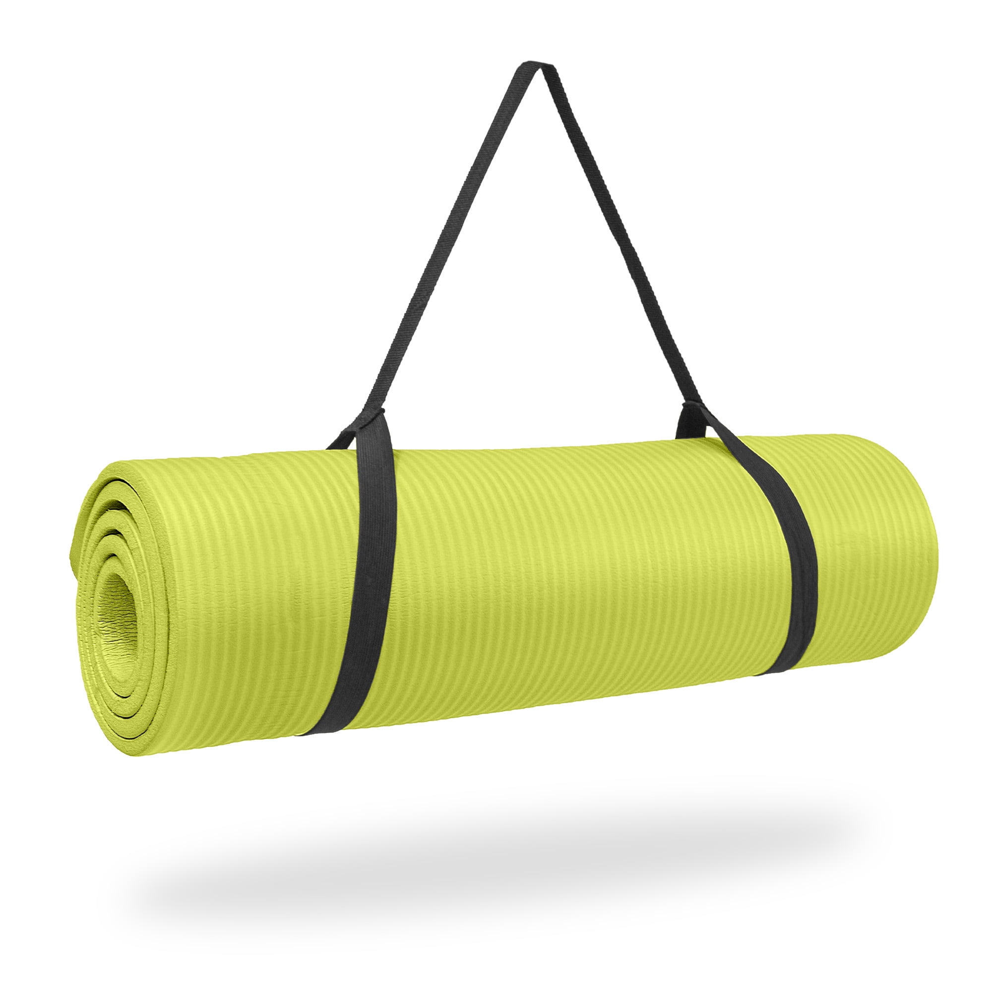 Pure Fitness 12mm Ultra Thick Fitness Exercise Mat with Carry Strap ...