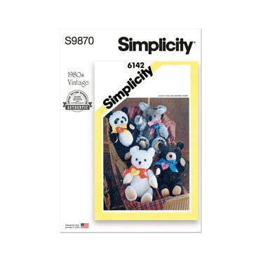 Simplicity Pattern C 5461 Rare Bear Sewing Pattern for Teddy Stuffed ...