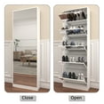 Organizedlife Modern Large Shoe Storage Cabinet with Mirror, Enclosed ...