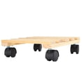 Wooden Flower Plant Pot Base Roller Moving Tray Rack Holder With Wheels ...
