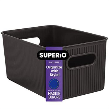Superior 15 L Ribbed Storage Bin Lilac - Walmart.com