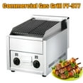 Aiqidi 22" Commercial Charbroilers 2 Burners LPG Grill Restaurant BBQ ...