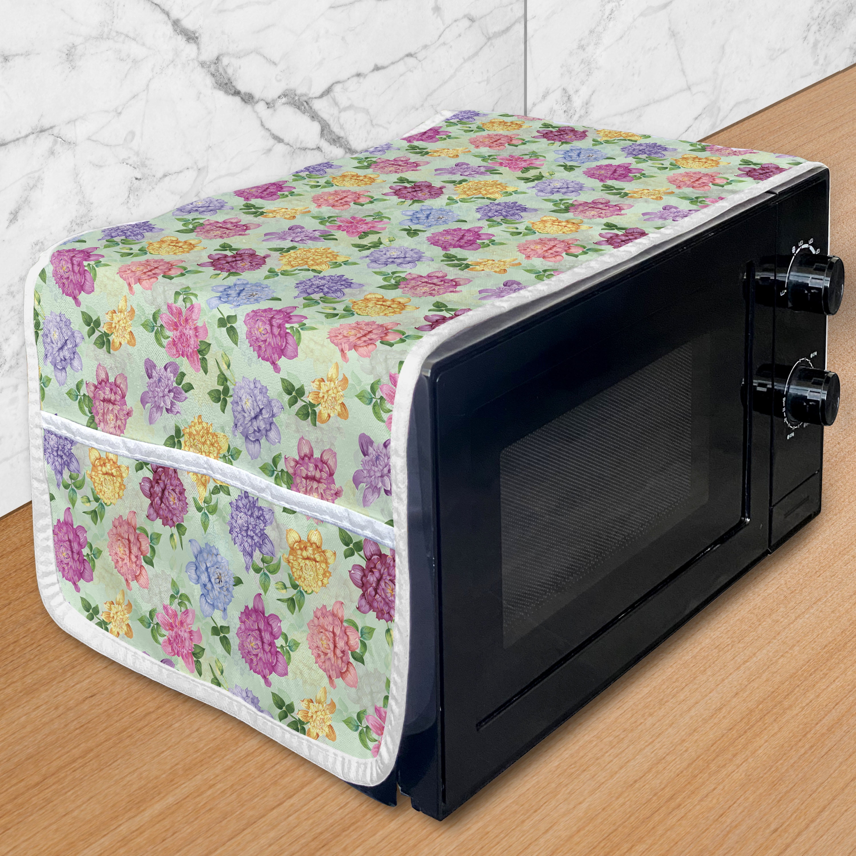 Dahlia Flower Microwave Oven Cover, Vibrant Victorian Renaissance ...