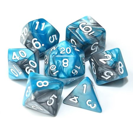 Rpg Board Game, Dnd Dice Set03 Turquoise Silver | Walmart Canada