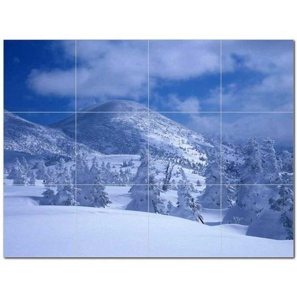 Winter Picture Ceramic Tile Mural Kitchen Backsplash Bathroom Shower ...