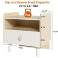 Arlopu Kids Night Stand with Drawer, 2-Tier Modern End Table, Nursery ...