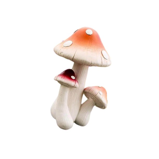 facefd Mushroom Statue Crafts Garden Figure for Courtyard Ornament 3 ...