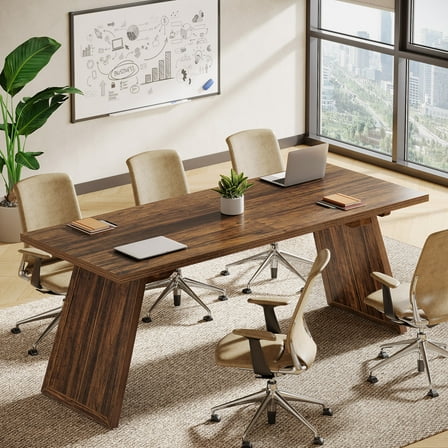 Tribesigns 6FT Executive Conference Table: Office Meeting Desk, Metal ...