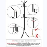 68.9x17.7in Metal Coat Rack Assembled Living Room Floor Hat Clothing ...