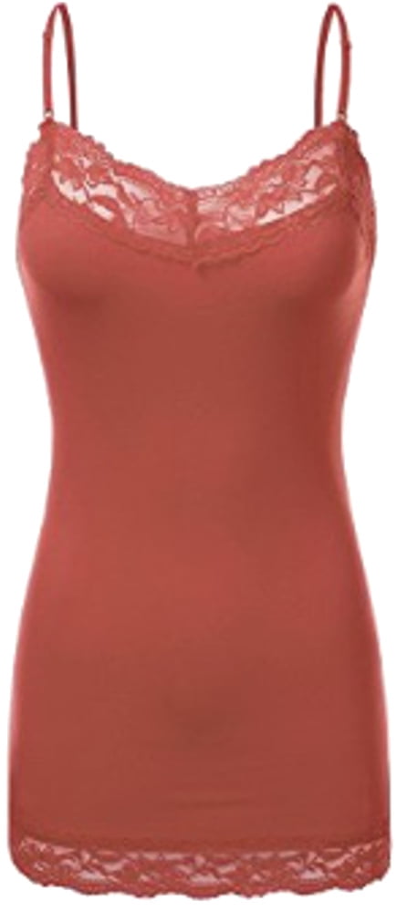 Women's Plus Size Lace Low-cut Camisole Tank Top Adjustable Cami ...