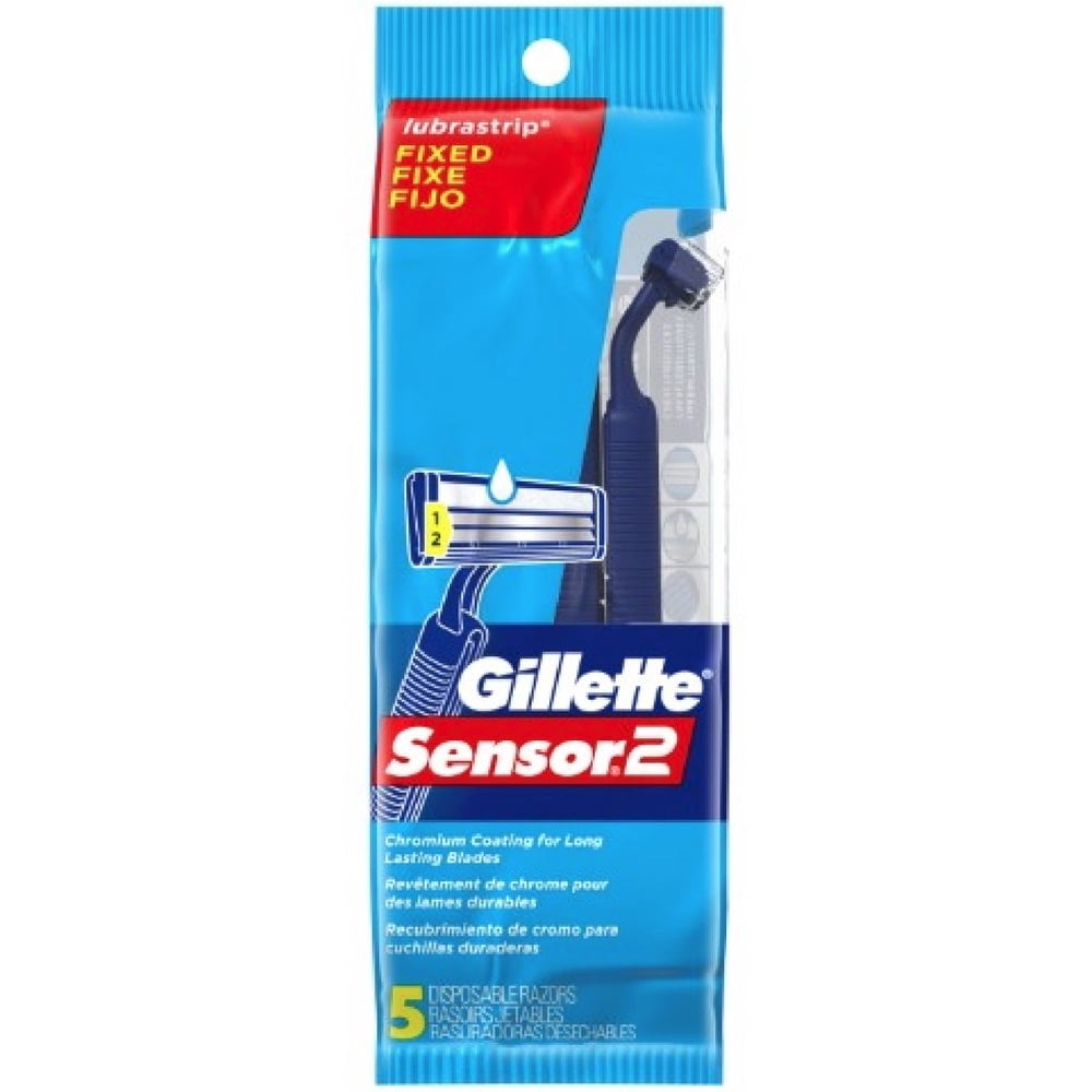 Gillette® Sensor2® Disposable Razors 5 ct Pack - Walmart.com - Walmart.com