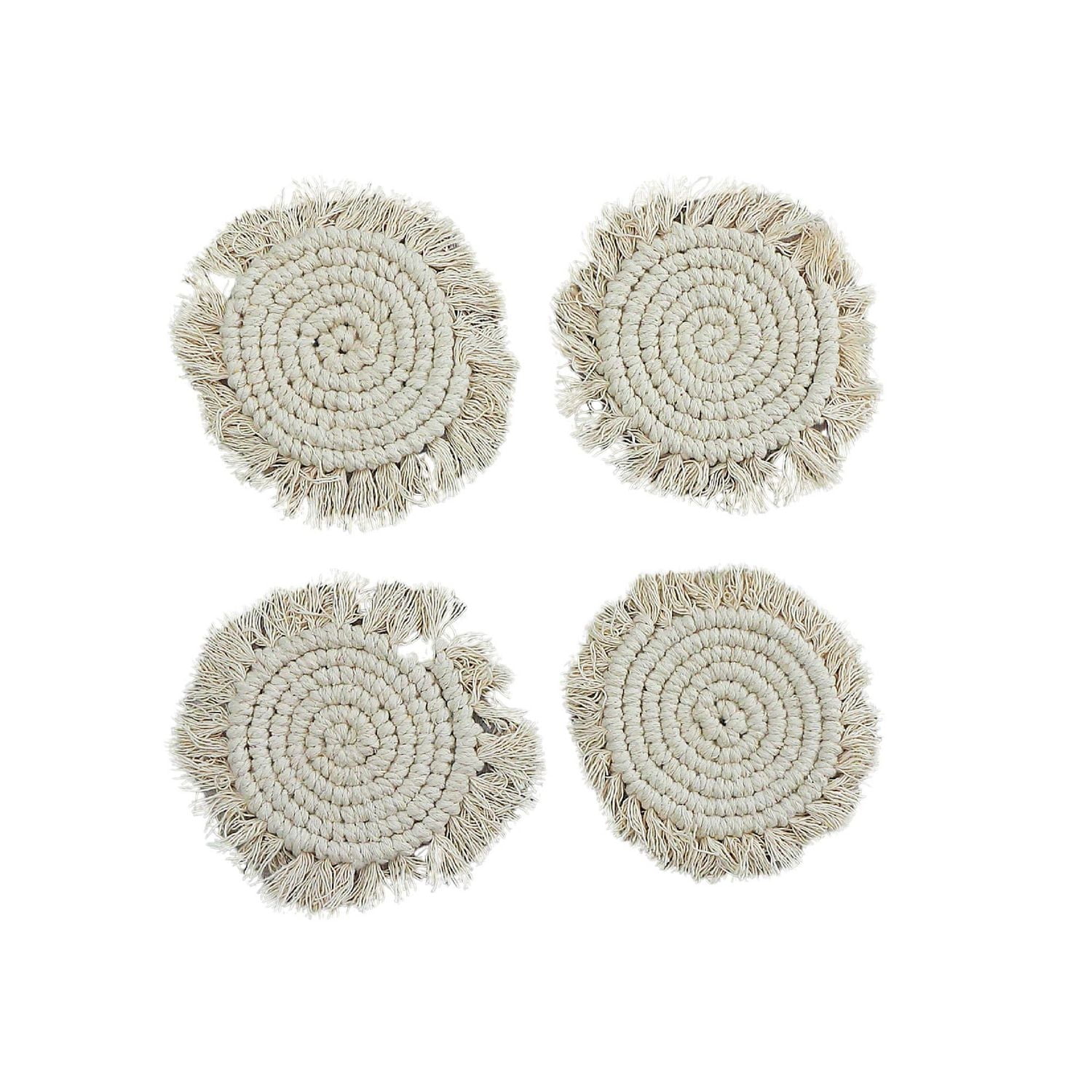 Click here for Ih Casadécor 4 Pc Round Macrame Coaster prices