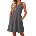 CIENVNSTG Summer Dresses for Women 2026 Vacation V Neck Short Sleeve ...