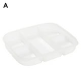 Divided Food Storage Tray with Lid, 5/6 Compartment Snack Container ...