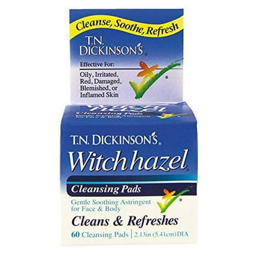 Dickinson Brands, T.N. Dickinson's Witch Hazel Cleansing Pads, 60 Pads ...