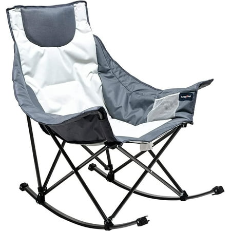 Diayung Camping Rocking Chair for Adults, Luxury Padded Recliner ...