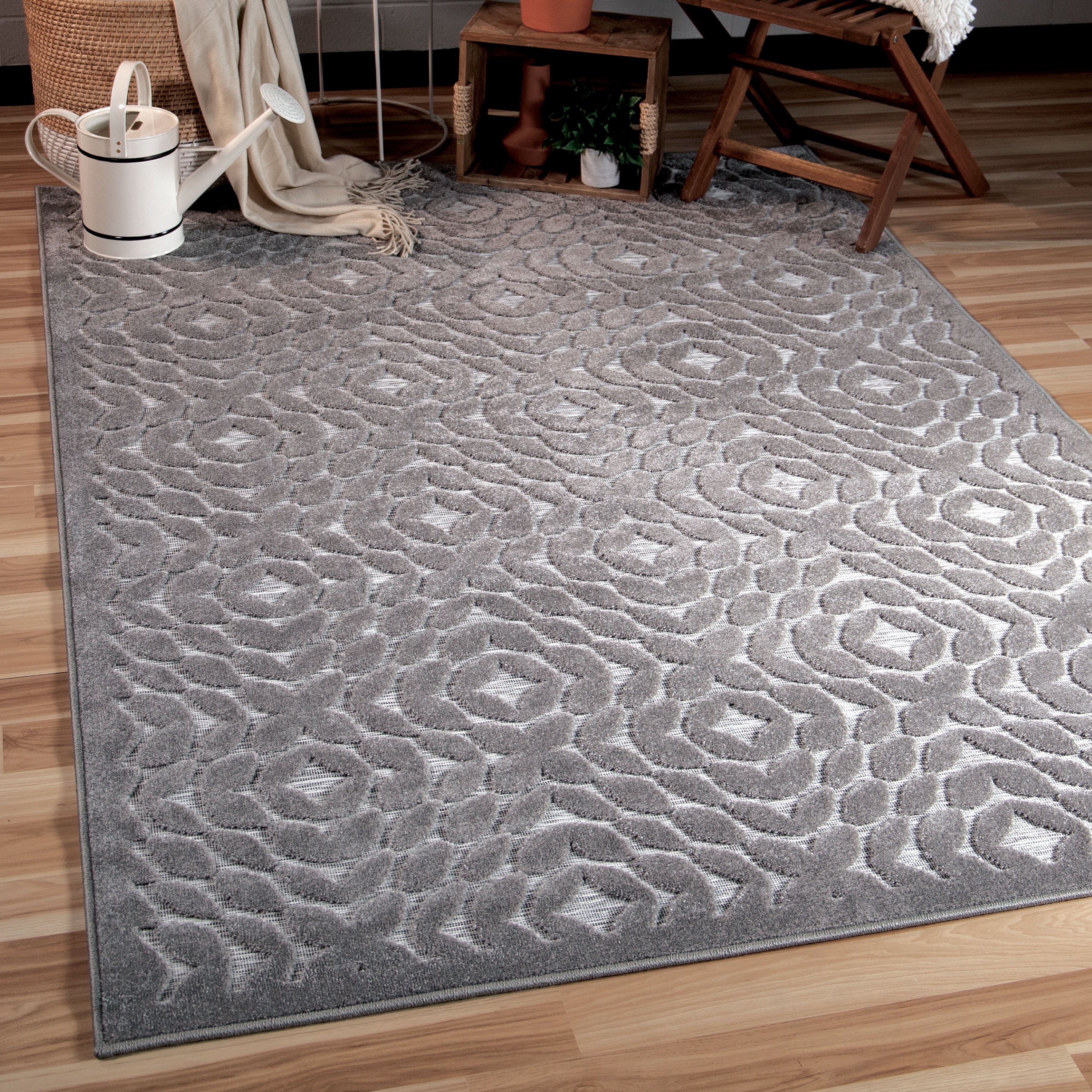 Orian Rugs Boucle Sandpiper Silverstone Area Rug - Walmart.com