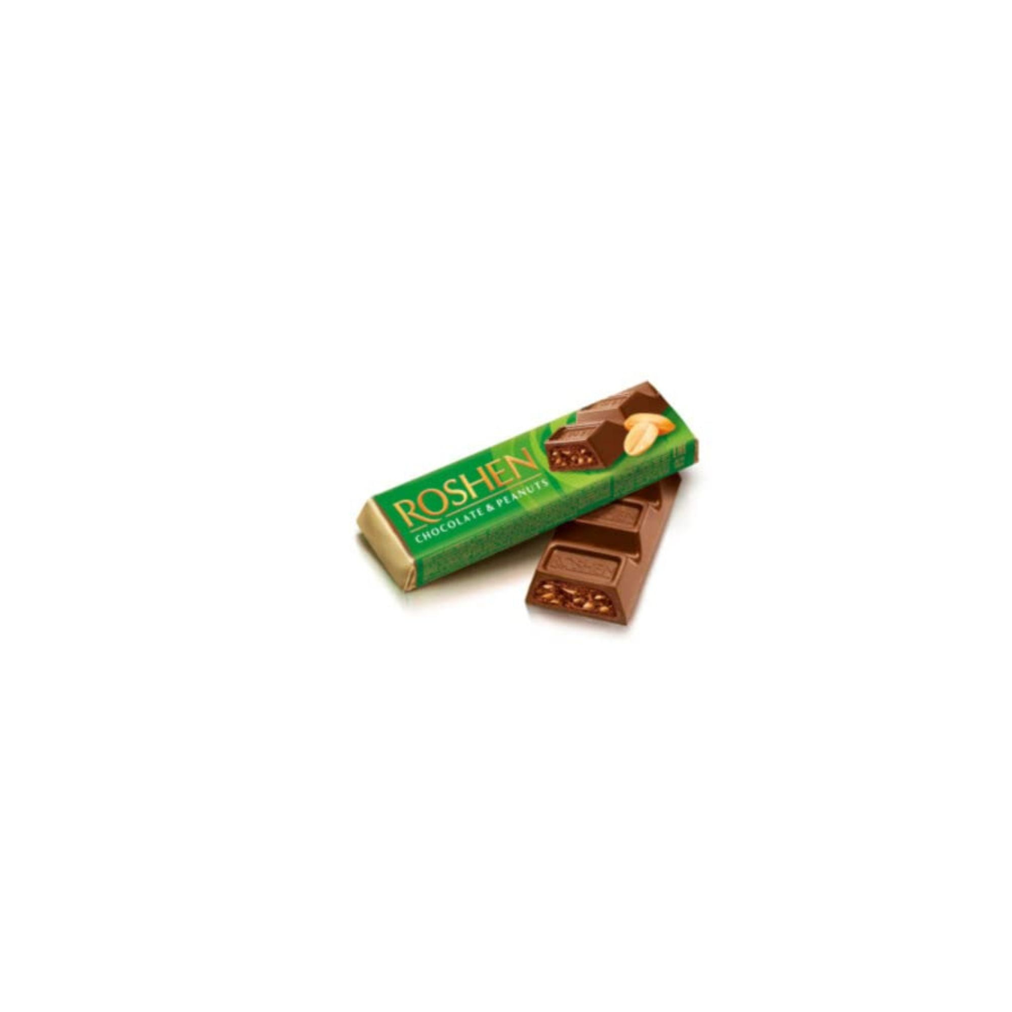 Roshen Sweet Milk Chocolate Bar with Peanuts, Kosher Pack of 30 (1.34 ...