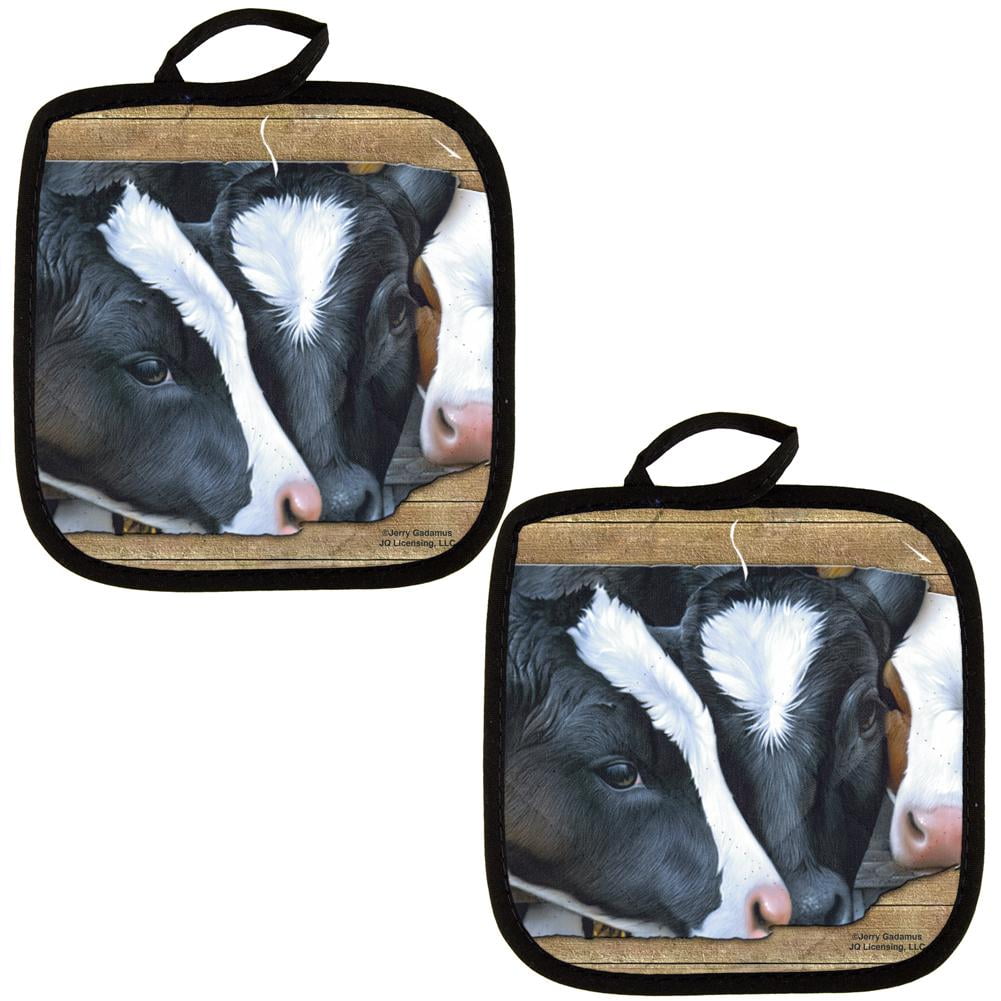 Queens of the Dairy Farm Cows All Over Pot Holder (Set of 2) - Walmart.com