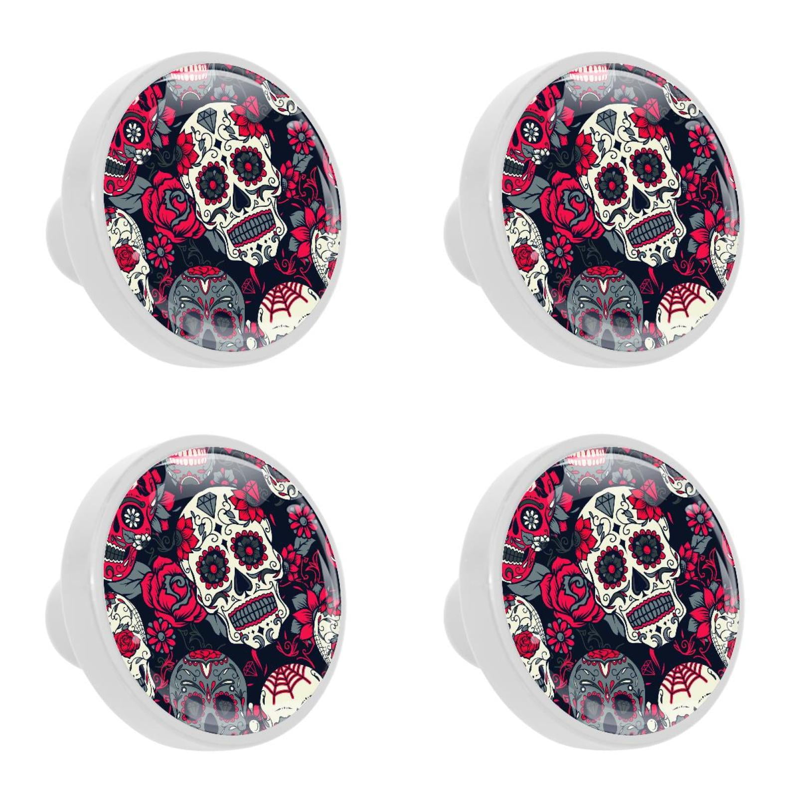 4 Pcs Skull Knobs for Kitchen Cabinet Cupboard Dresser Bookcase Drawer ...