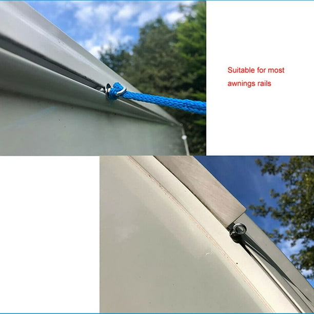 serony 8 Pieces/Set Stainless Steel RV Awning Rail Stopper Reusable ...