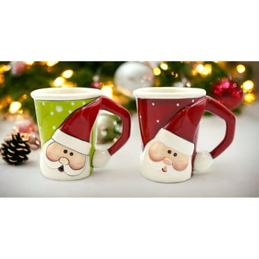Hallmark Stackable Coffee Xmas Cups - Holiday Christmas Tree Mugs Set ...
