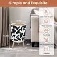 Small Trash Can with Lid Cow skin black white spot Animal 1.8 Gallon ...