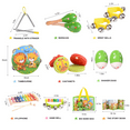 oathx Baby Musical Instruments Wooden Toy Set for Kids Toddler ...