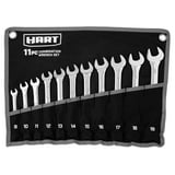 HART 11-Piece MM Combination Wrench Set with Tool Pouch, Chrome ...