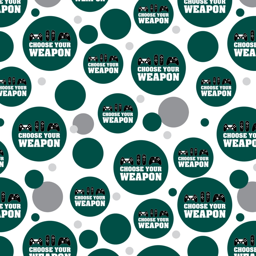 Choose Your Weapon Controllers Games Gamer Premium Gift Wrap Wrapping ...