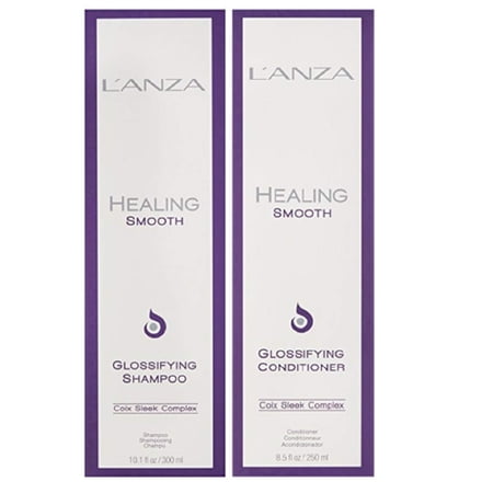 Lanza Healing Smooth Glossifying Shampoo 10.1 Oz Conditioner 8.5 Oz ...