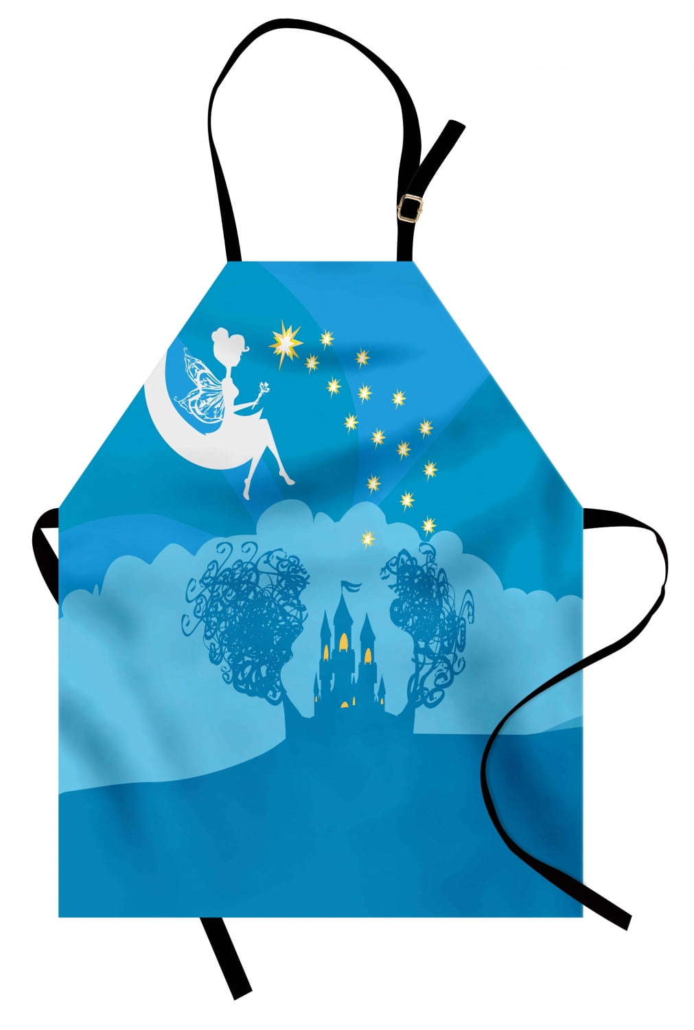 Girls Apron Magical Fairy Tale Princess Castle with Female Pixie ...