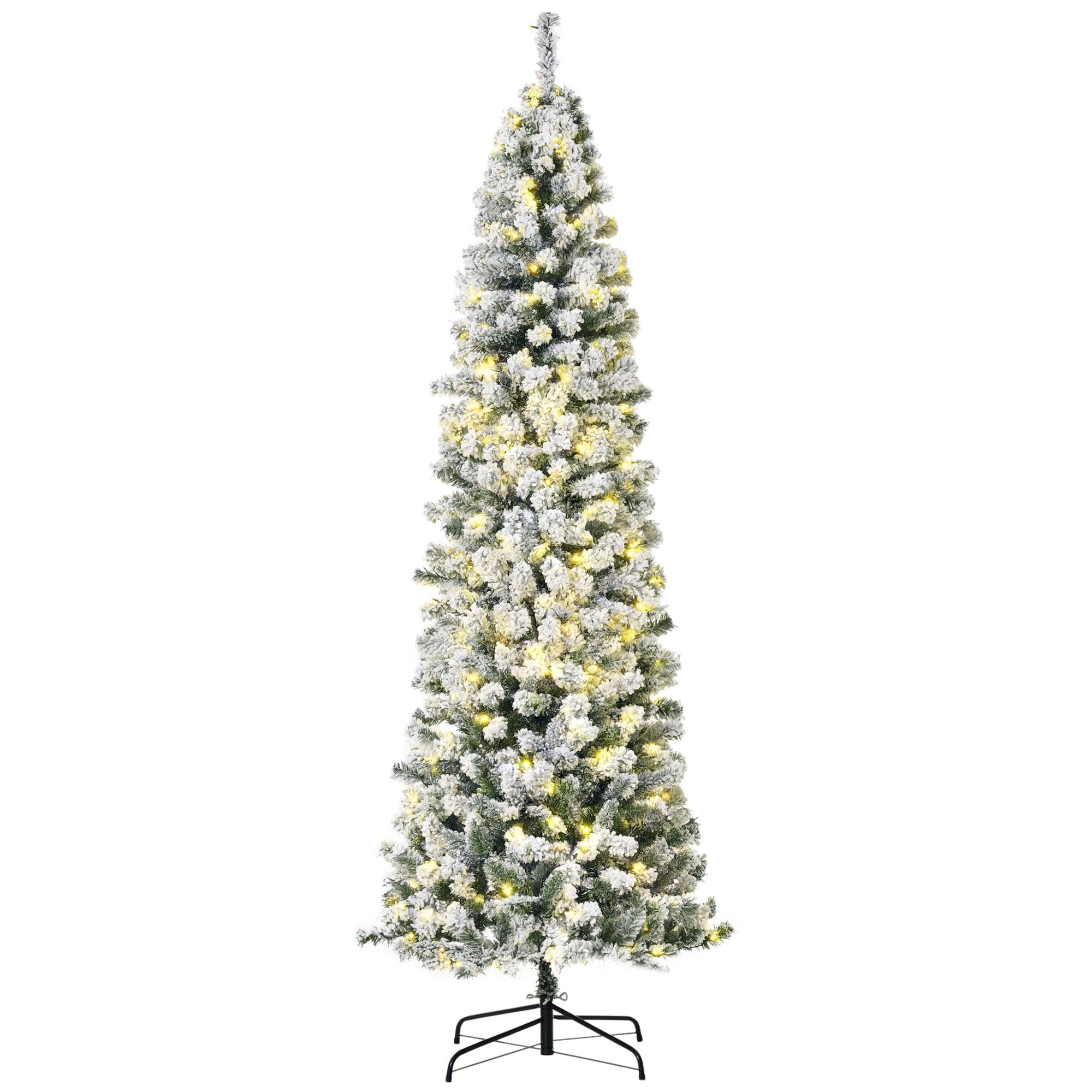 Click here for Homcom 7.5ft Prelit Snow Flocked Christmas Tree W/... prices