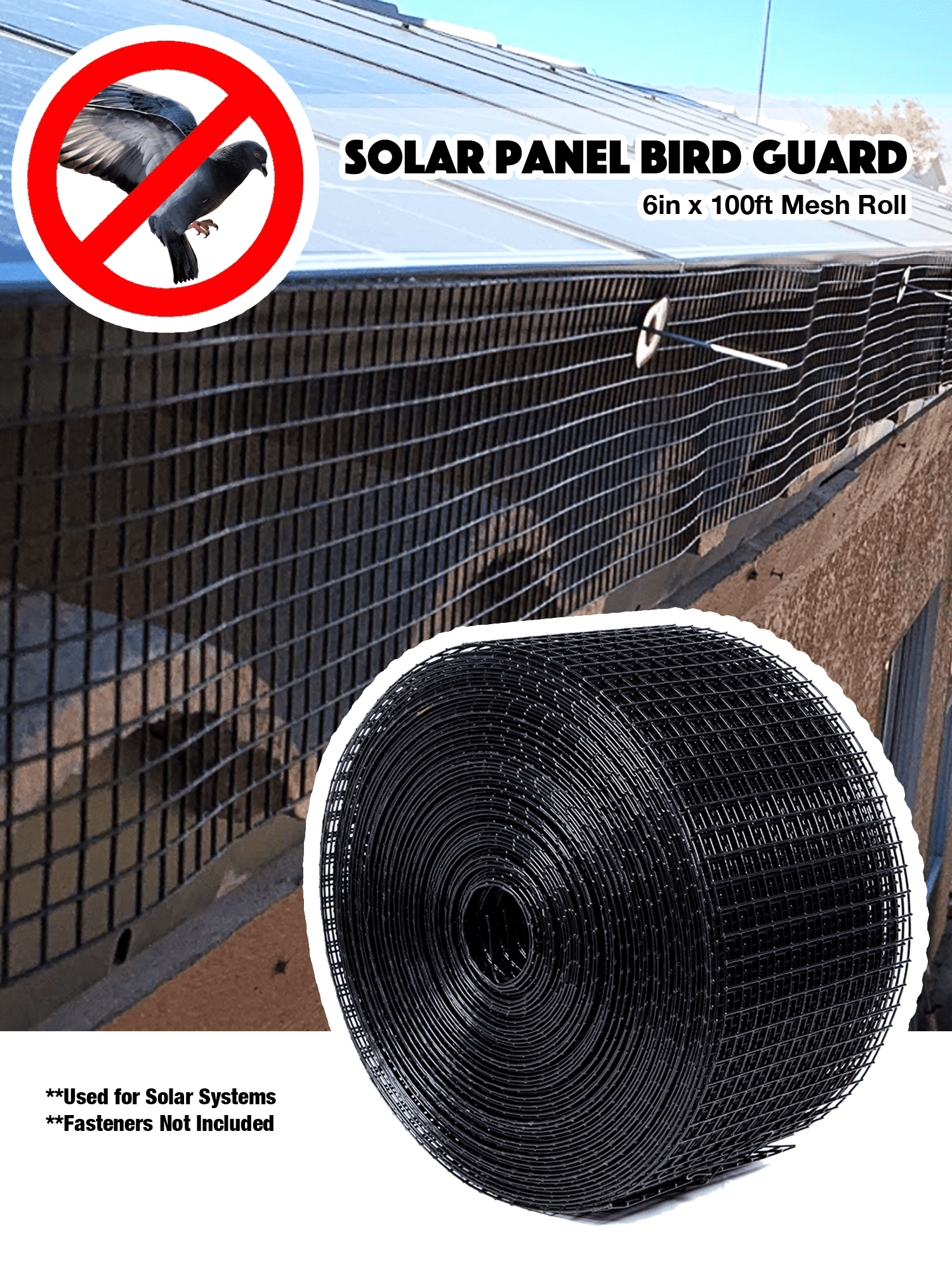 Solar Panel Critter Guard Bird Guard Mesh 6in X 100ft Roll | Used to ...