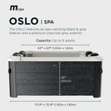 Open Box MSpa Oslo 6 Person Squared Hot Tub w/Hydro Massage Jets & LED ...