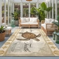 4'x6' Area Rugs, Coastal Sea Turtle Indoor Outdoor Area Rug for Living ...