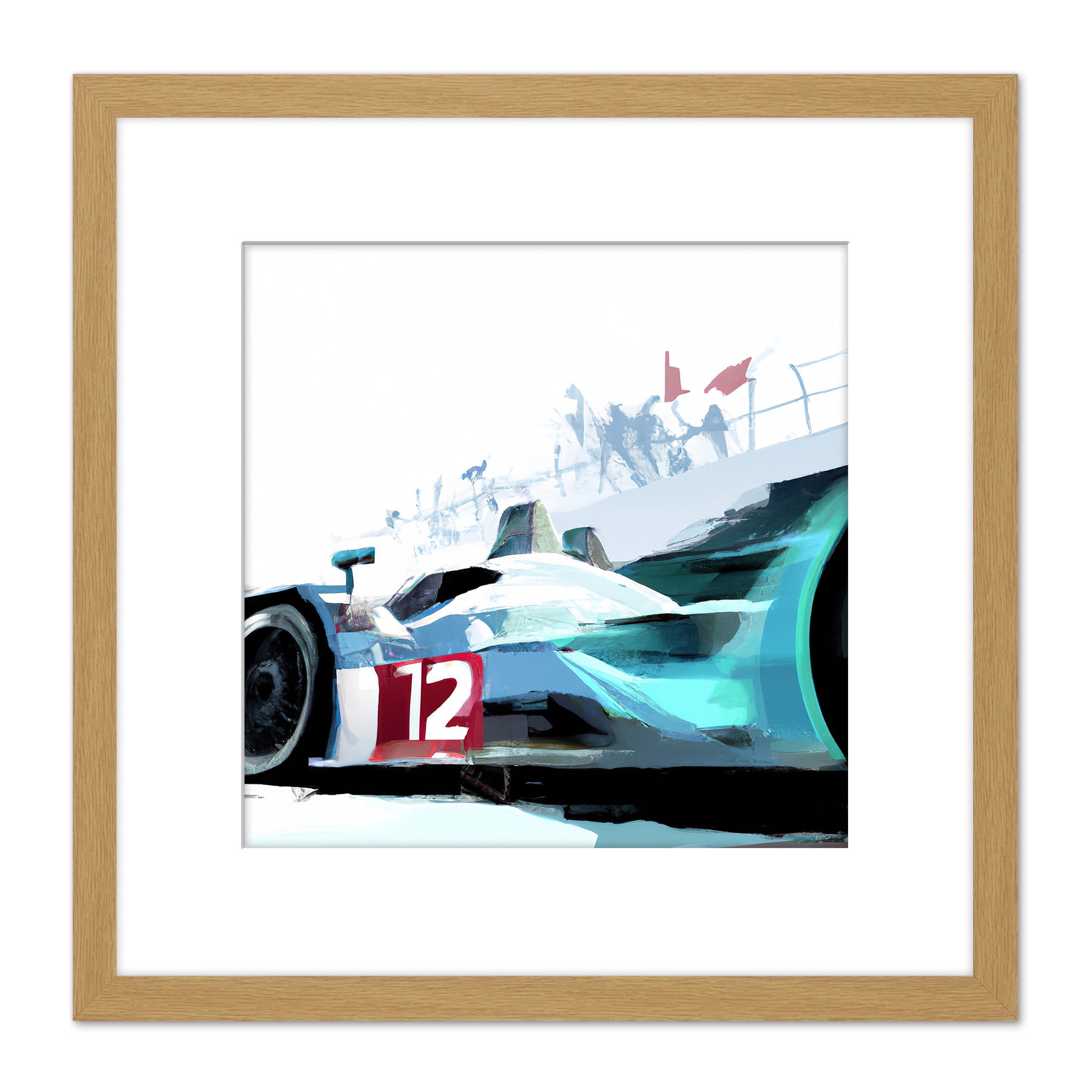 Grand Prix F1 Motorsport Racing Car Modern Acrylic Painting Square ...