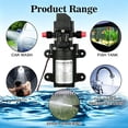 2pcs 12V Water Pressure Diaphragm Pump 6.0 L/min 130PSI 72W Self ...