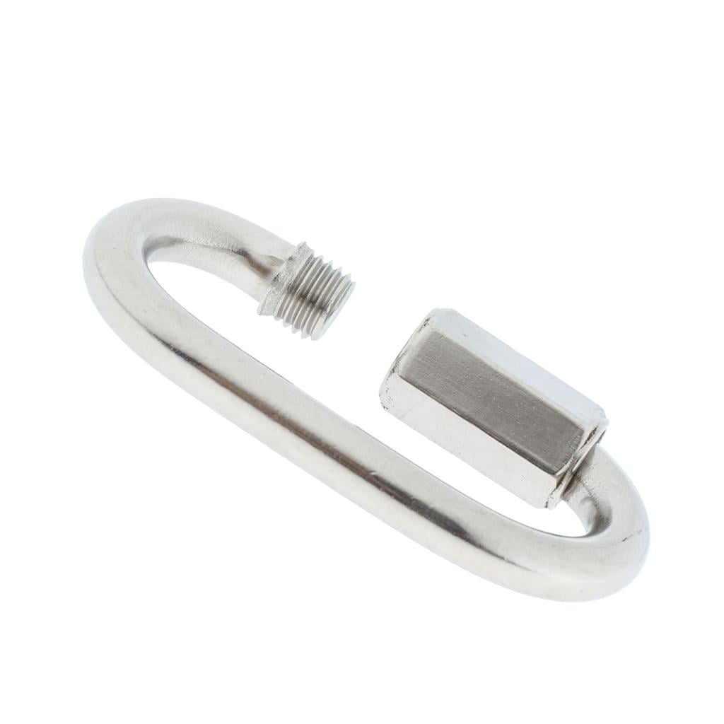 Mosquetón de gancho Baoblaze Enlaces rápidos de acero inoxidable 316 con cierre de cadena 6 mm ...