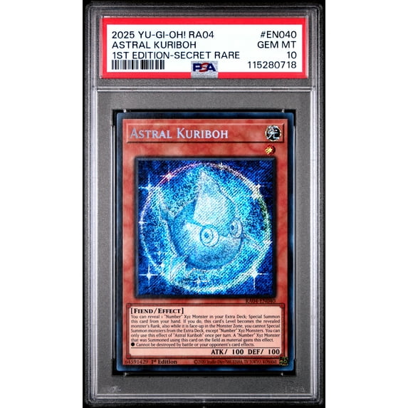 Yu Gi Oh! TCG, PSA Graded 10 GEM MINT, Astral Kuriboh 1St Edition ...