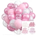 60Pcs Pink & White Balloon Garland Kit, 12 Inch Light Hot Pink Pearl ...