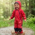 WMTBSRSW Kids Reflective Strip Coverall Rain Suit Boys Girls Hooded ...