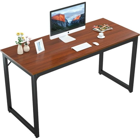 55” Computer Desk Modern Sturdy Office Desk 55 Inch PC Laptop Notebook ...