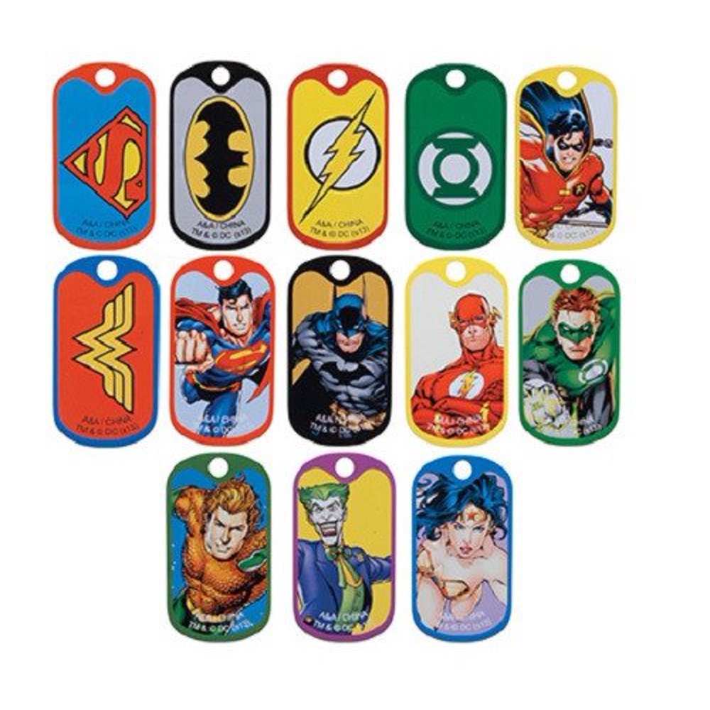 DC Comics - DC Comic Super Hero Dog Tags (2 Dozen) - Walmart.com ...