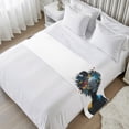 African American Bed Runner for Queen Size Bed, Female Portrait ...